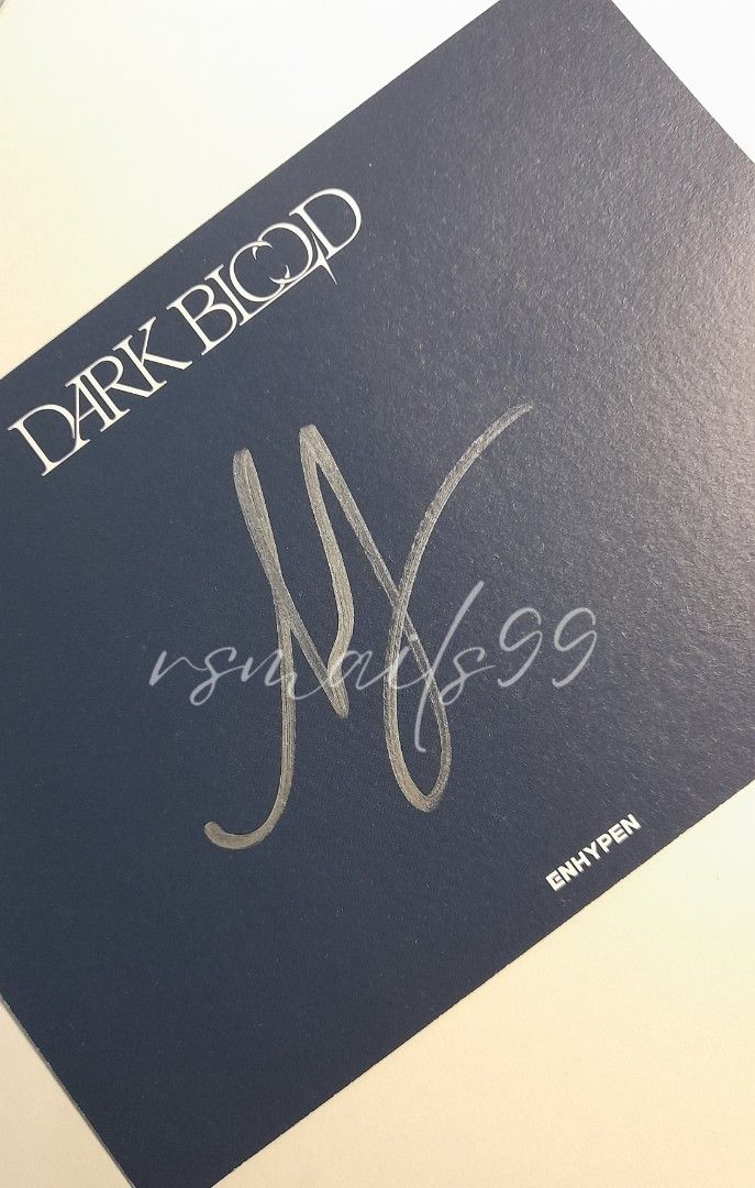 Enhypen Heeseung Wet Signed Dark Blood Postcard SET, Hobbies & Toys ...