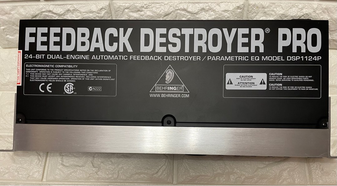 新淨Feedback Destroyer Pro DSP1124P, 音響器材, 其他音響配件及設備 - Carousell