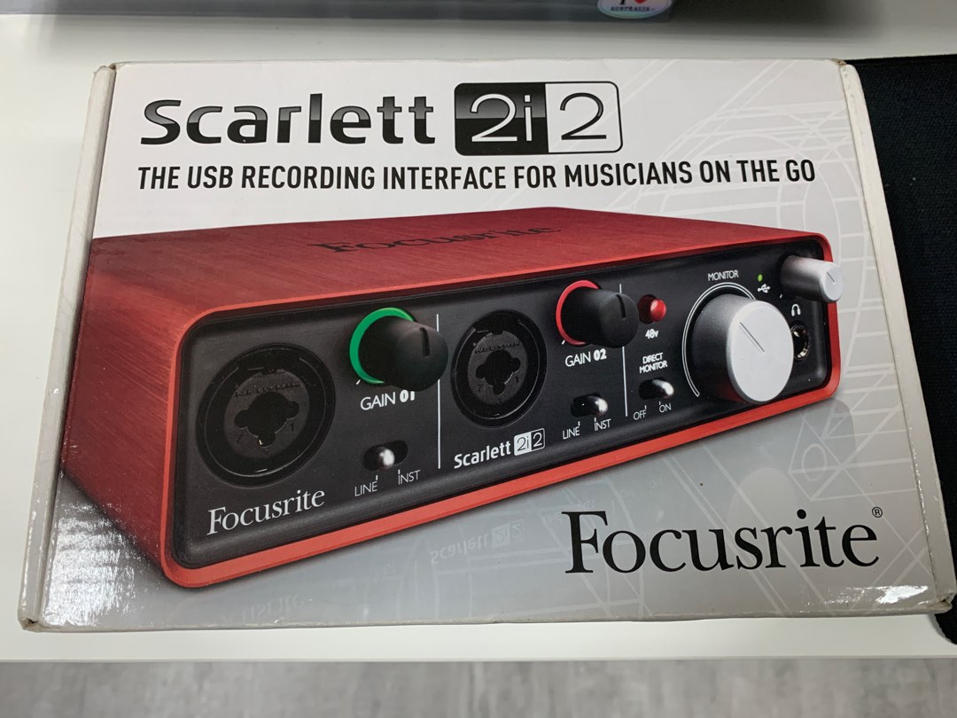 Focusrite Scarlett 2i2 Gen 1 recording audio Interface, 音響器材, 錄音機 - Carousell