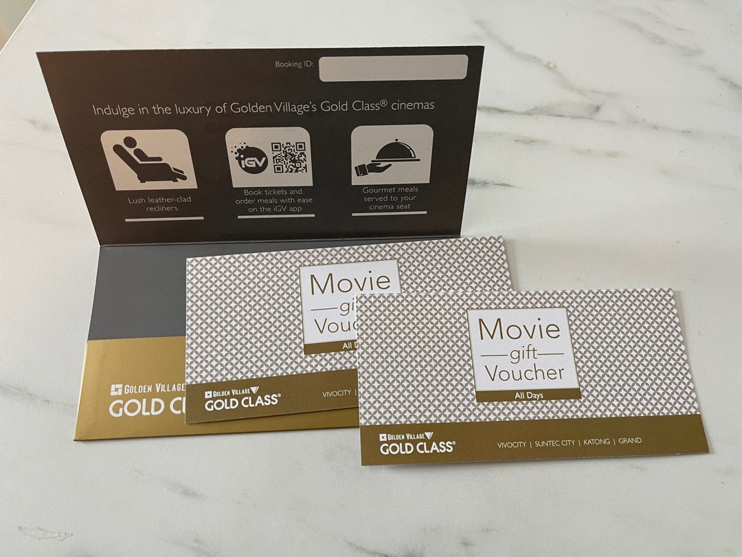 Golden Village Gold Class GV, Tickets & Vouchers, Vouchers on Carousell