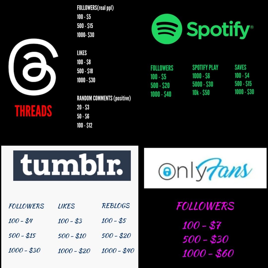 Grow Followers/Likes/Views/ tiktok/Facebook/IG/Youtube/telegram/twitchs ...