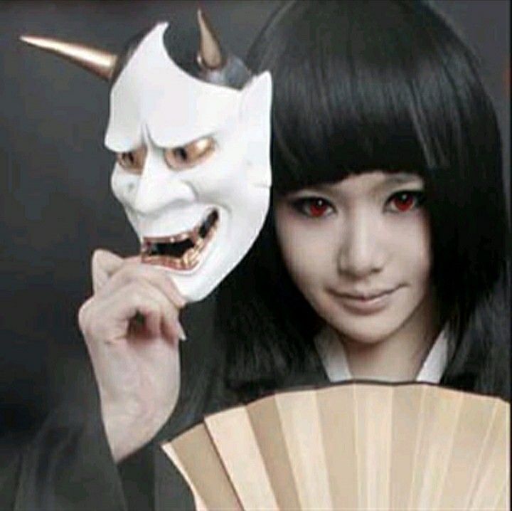 Japanese Hannya Oni Mask Halloween Mask Japanese Anime Devil Mask ...