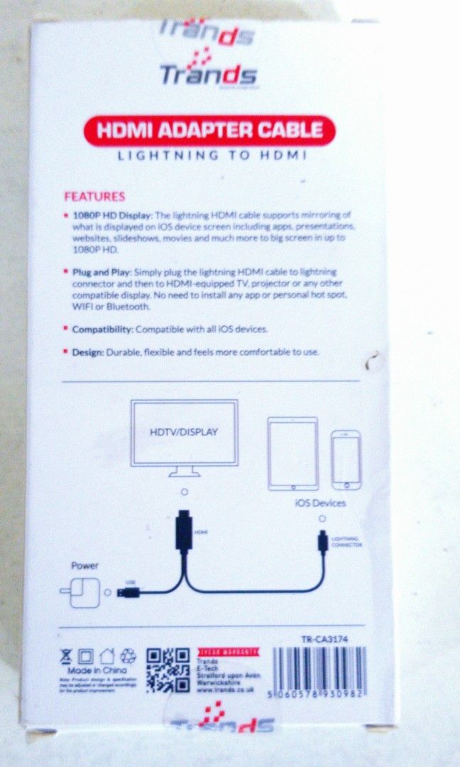 HDMI Adapter Cable (Lightning to HDMI), Mobile Phones & Gadgets, Mobile & Gadget Accessories ...