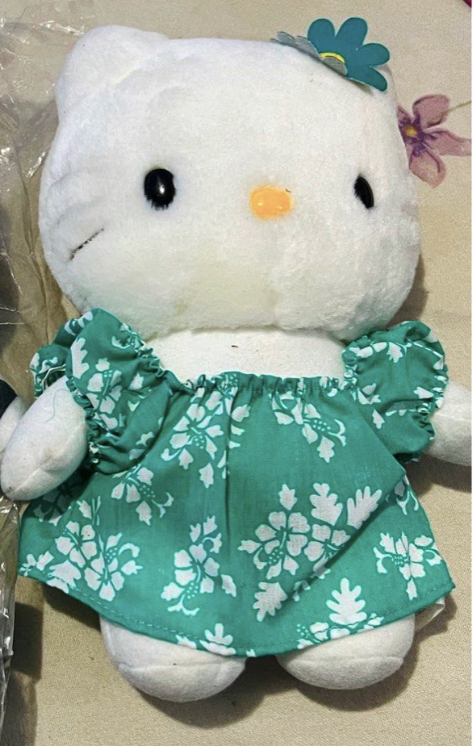 Hello Kitty in Green Dress, Hobbies & Toys, Toys & Games on Carousell