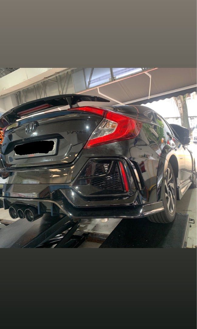 Honda Civic FC wide fender / Rear wheel ARC carbon material Type r FK8 ...