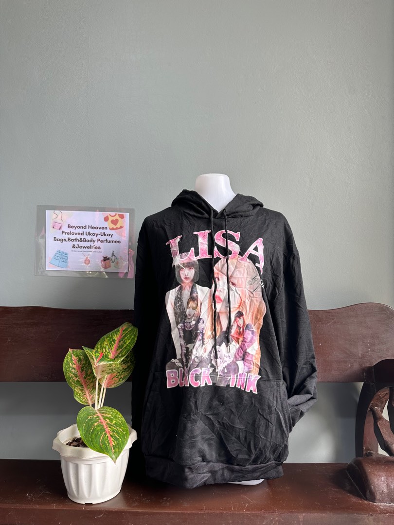 Hoodie Jacket Lisa of Black pink on Carousell