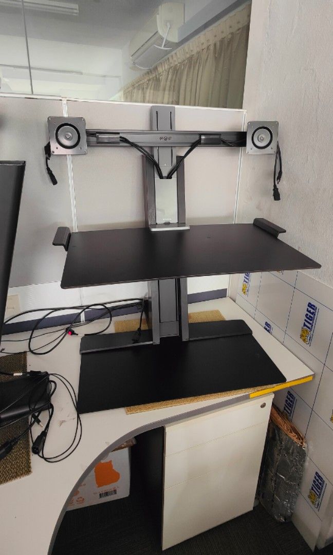 Humanscale Quickstand portable standing desk convert, electric height ...