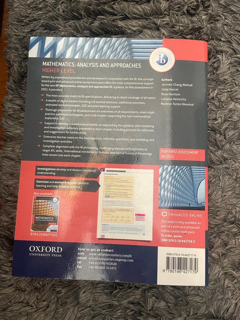 IB MAA HL Oxford Textbook, Hobbies & Toys, Books & Magazines, Textbooks ...