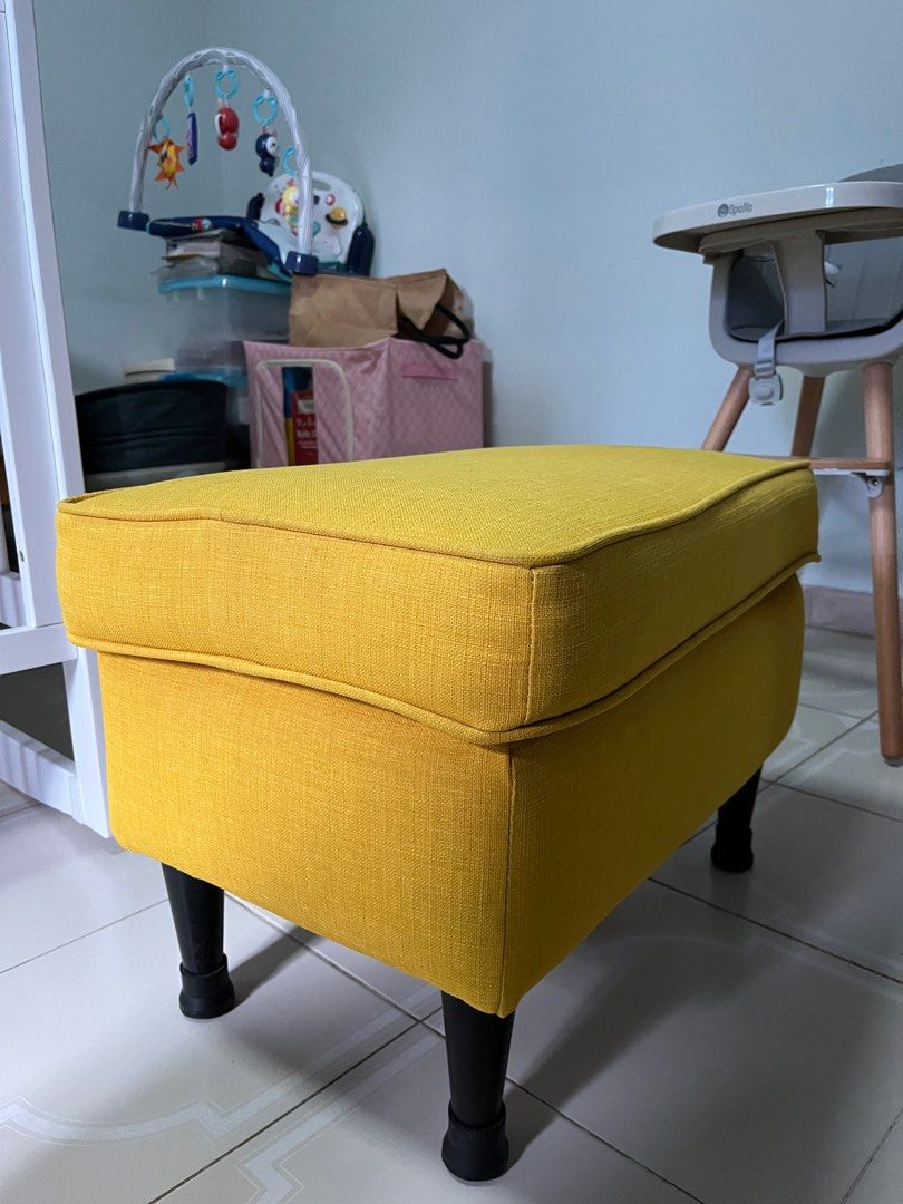 IKEA STRANDMON CHAIR & OTTOMAN, Furniture & Home Living, Furniture ...