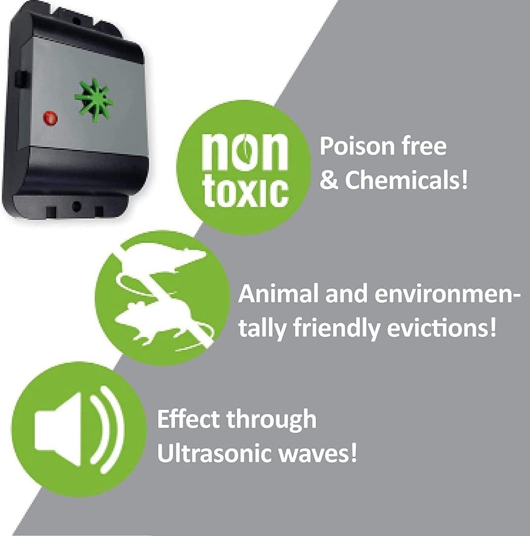 ISOTRONIC Mouse Rat repellent ultrasonic Set of 2 battery operated ...