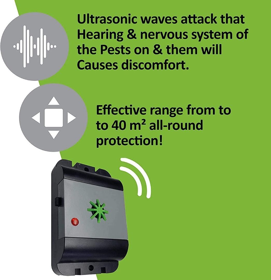 ISOTRONIC Mouse Rat repellent ultrasonic Set of 2 battery operated ...