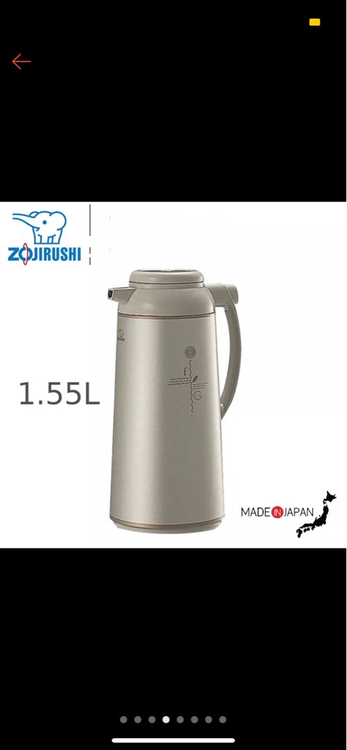 [Japan] Zojirushi Handy Pot Glass Lined 1.0L / 1.3L / 1.55L Flask ...