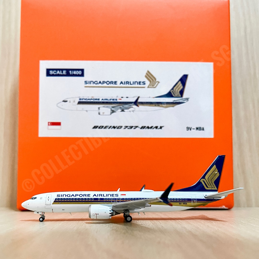 JC WINGS SINGAPORE AIRLINES BOEING 737-8MAX 9V-MBA 1:400 AIRPLANE ...