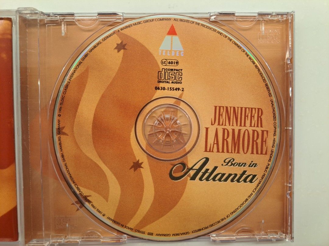 JENNIFER LARMORE - Born In Atlanta. 1996 Teldec Classics. Made in ...