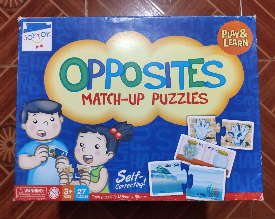 Joytoy Opposites Match-up Puzzles, Hobbies & Toys, Toys & Games on ...