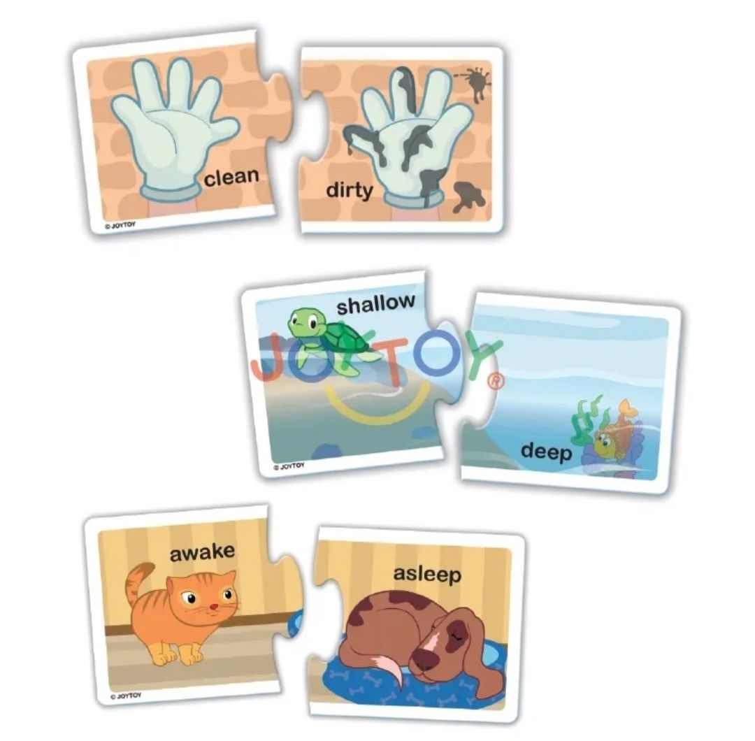 Joytoy Opposites Match-up Puzzles, Hobbies & Toys, Toys & Games on ...