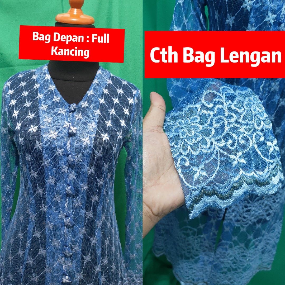 KB - 1 /Kebaya Biru / Kebaya Panjang / Kebaya Wisuda / Kebaya Kondangan ...