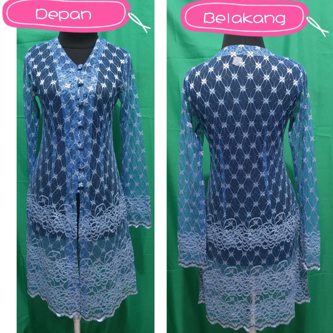 KB - 1 /Kebaya Biru / Kebaya Panjang / Kebaya Wisuda / Kebaya Kondangan ...