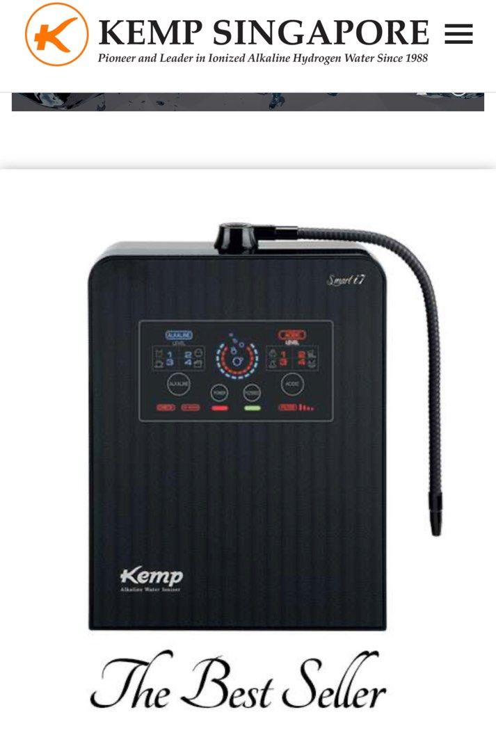 Kemp Smart i7 Alkaline Ionized & Hydrogen Water, TV & Home Appliances ...