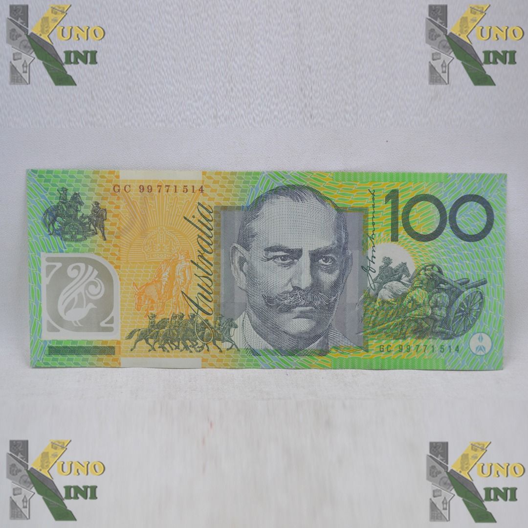 KOLEKSI REAL UANG KERTAS 100 AUD - AUSTRALIA, polymer, Antik, Pajangan ...