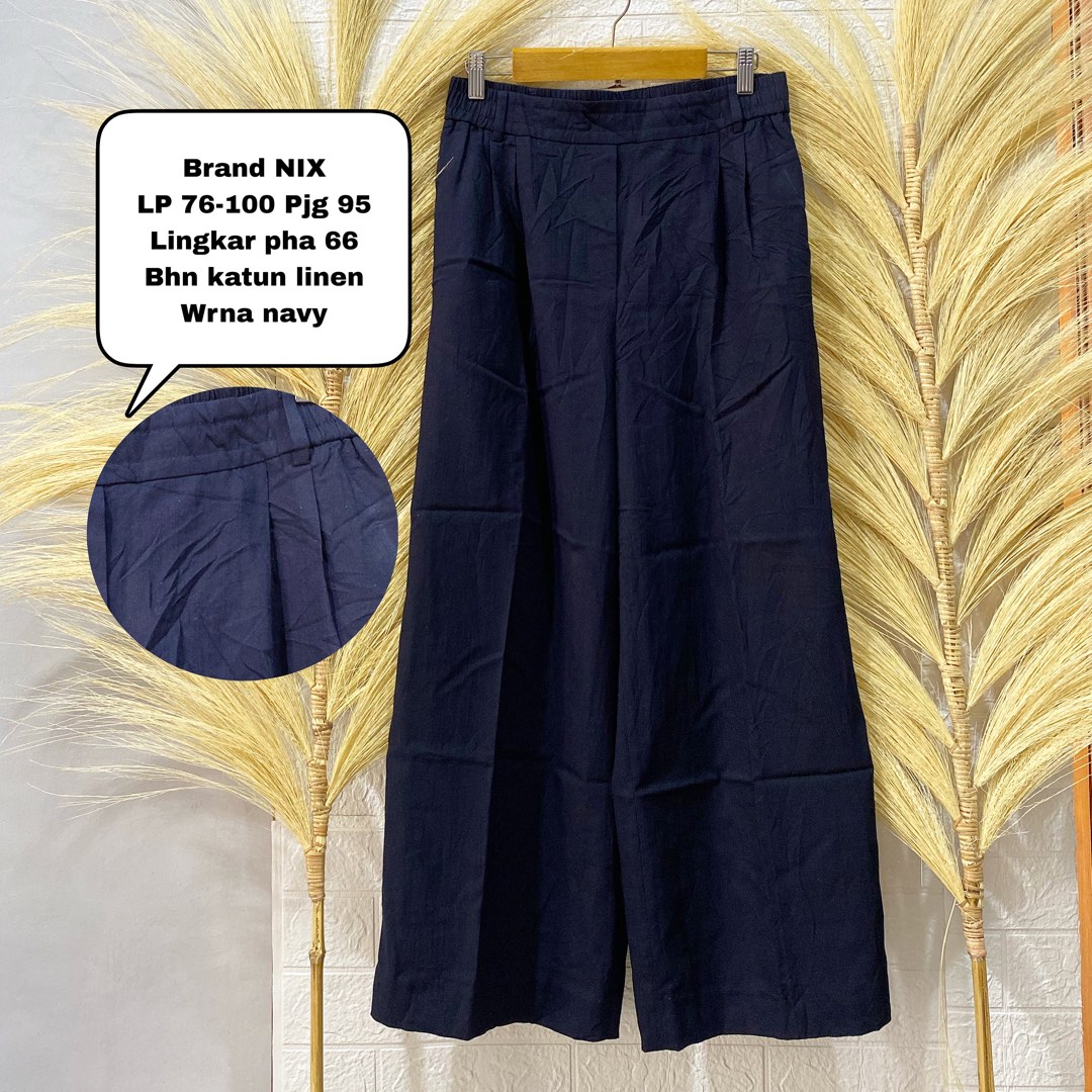 Kulot navy, Fesyen Wanita, Pakaian Wanita, Bawahan di Carousell