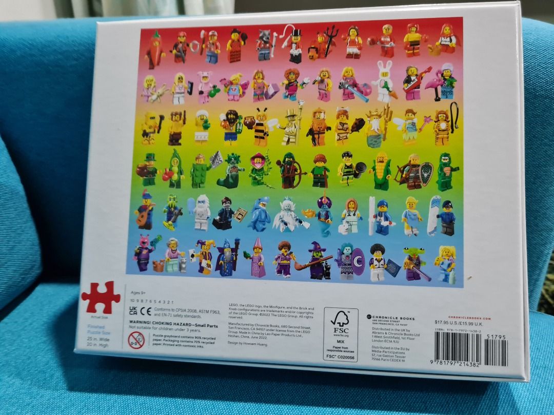 Lego Minifigure Rainbow 1000-piece Puzzle, Hobbies & Toys, Toys & Games ...
