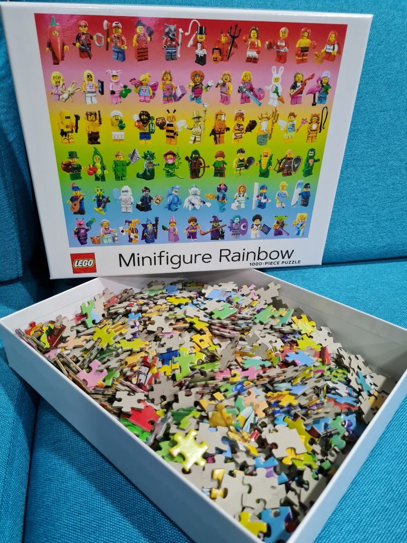 Lego Minifigure Rainbow 1000-piece Puzzle, Hobbies & Toys, Toys & Games ...