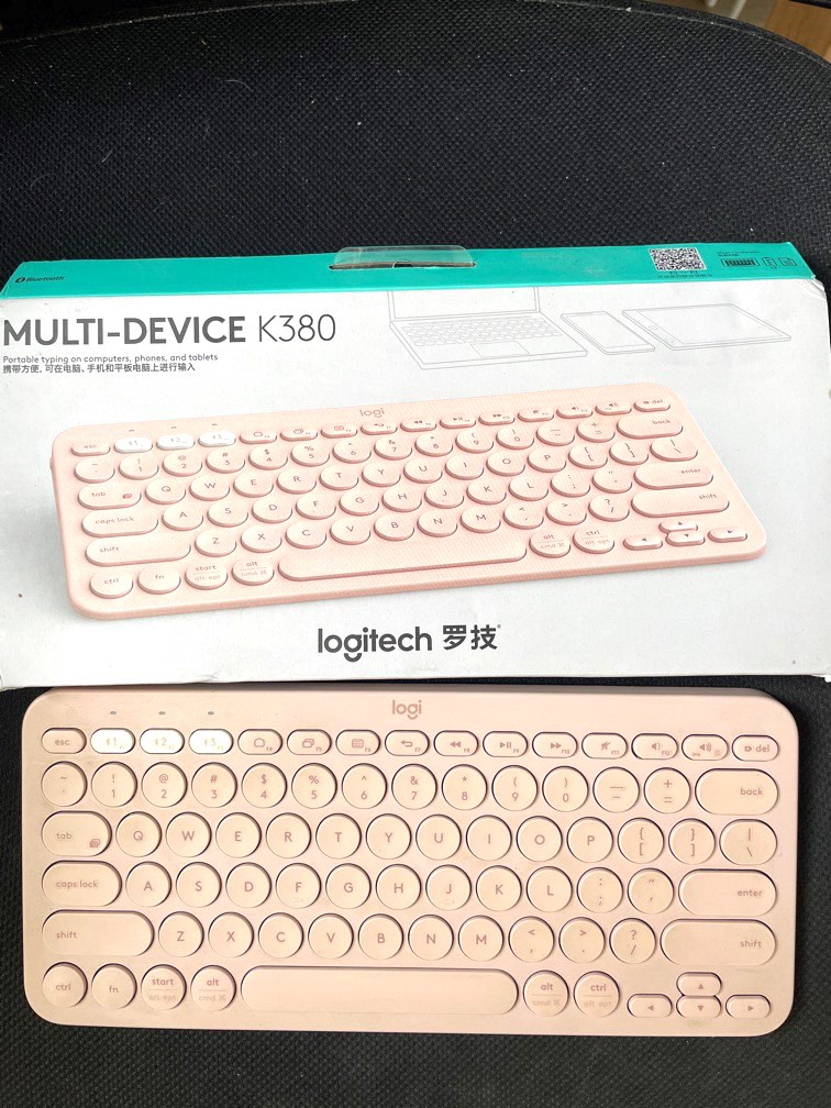Logitech Pink K380 Bluetooth Wireless Keyboard on Carousell