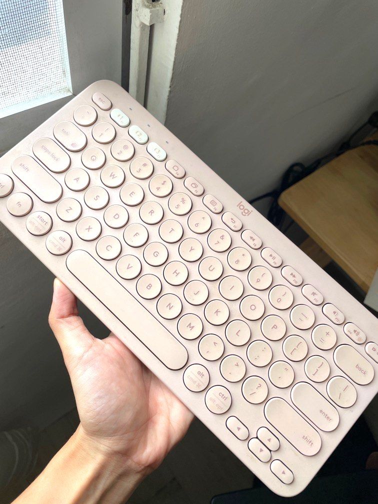 Logitech Pink K380 Bluetooth Wireless Keyboard on Carousell