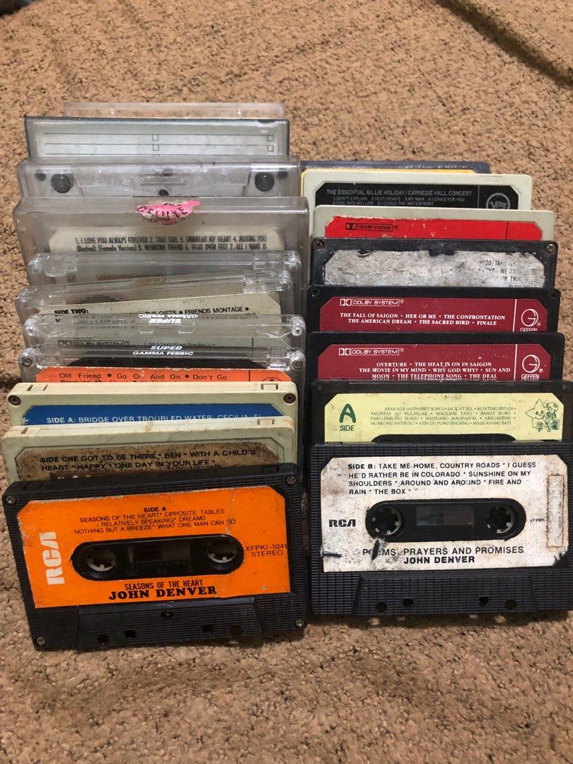 Lot set of old used cassette tapes on Carousell