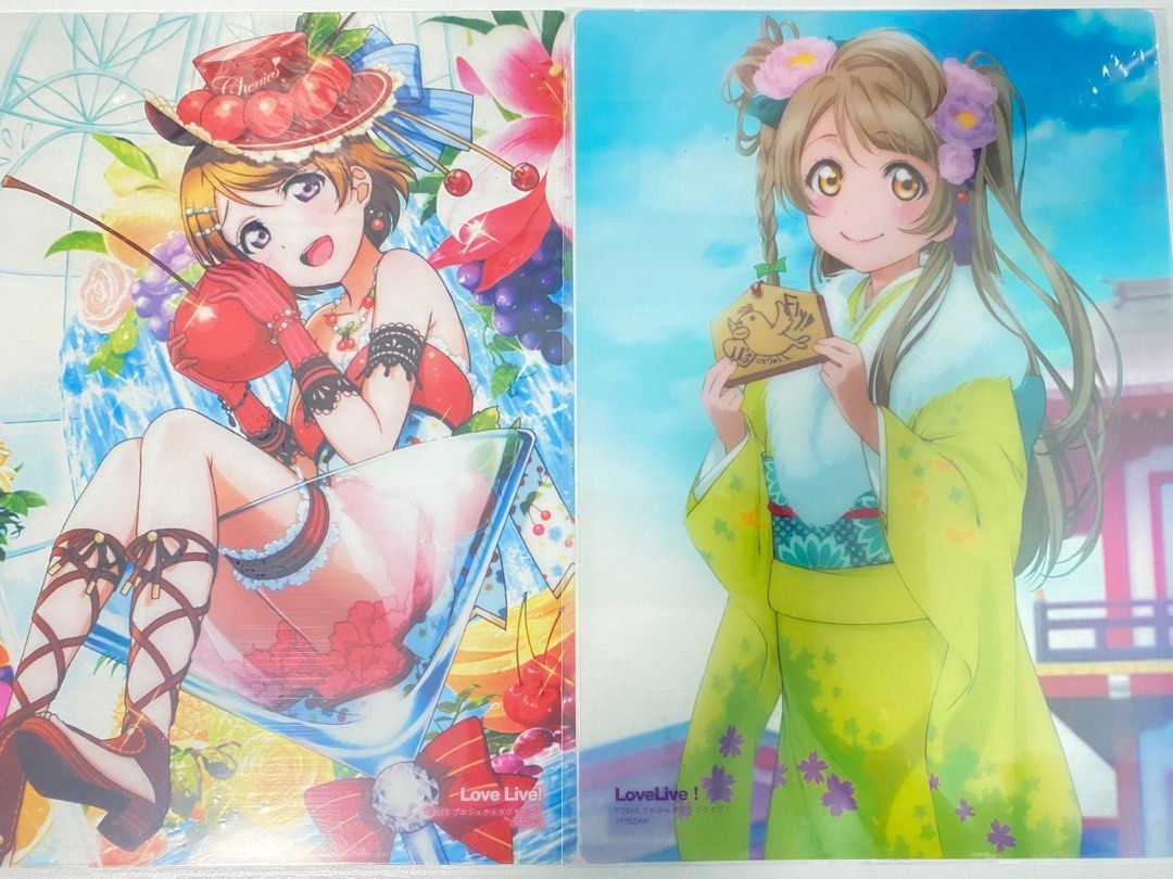 LoveLive! μ's Aqours A4 File 膠墊 花陽 小鳥 穗乃果 海未 希 妮可/ 小林家的女僕龍 / Darling in the Franxx, 興趣及遊戲, 玩具 ...