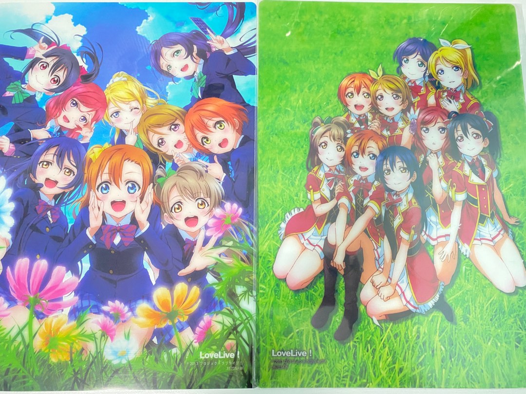LoveLive! μ's Aqours A4 File 膠墊 花陽 小鳥 穗乃果 海未 希 妮可/ 小林家的女僕龍 / Darling in the Franxx, 興趣及遊戲, 玩具 ...