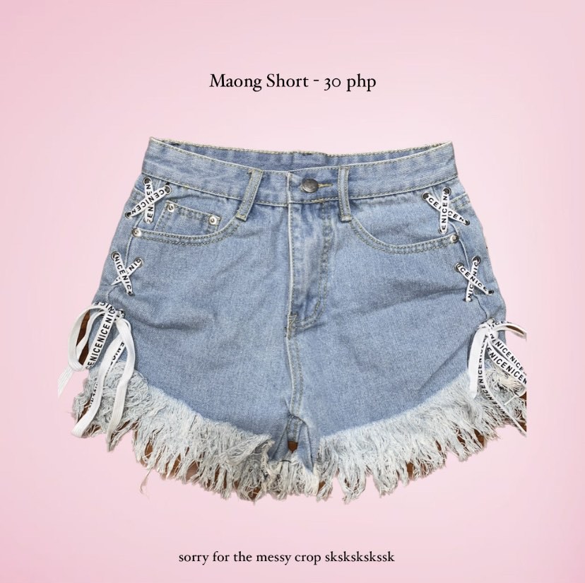 Maong Short, Women's Fashion, Bottoms, Shorts on Carousell