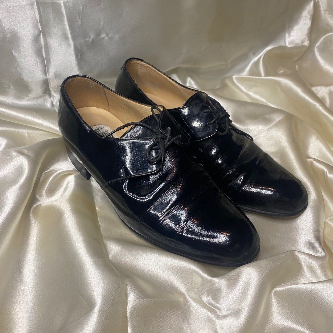 Marelli black patent leather shoes, Men's Fashion, Footwear, Dress Shoes on Carousell