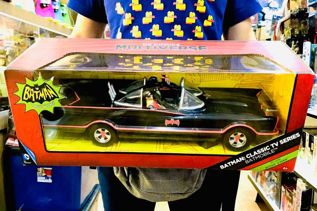 MATTEL DC COMICS MULTIVERSE BATMAN CLASSIC 1966 BATMOBILE - SUPER RARE ...