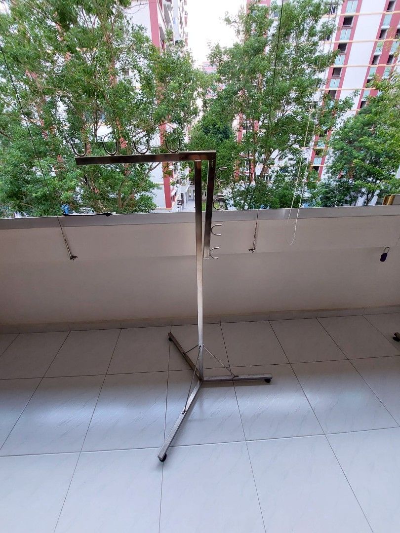 Metal Clothes Hangar c/w metal poles, Furniture & Home Living, Home ...