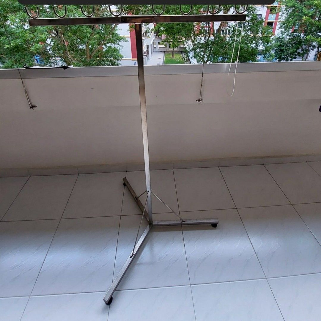 Metal Clothes Hangar c/w metal poles, Furniture & Home Living, Home ...