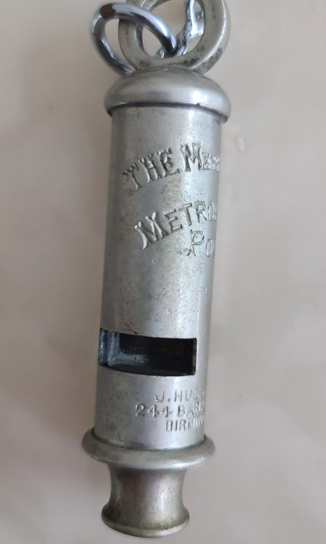 Metropolitan police whistle circa late 1920s, Hobbies & Toys ...