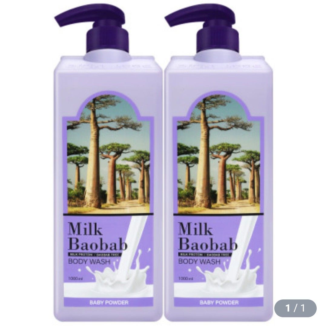 Milk Baobab Body Wash 1000mlx2, Beauty & Personal Care, Bath & Body, Bath on Carousell