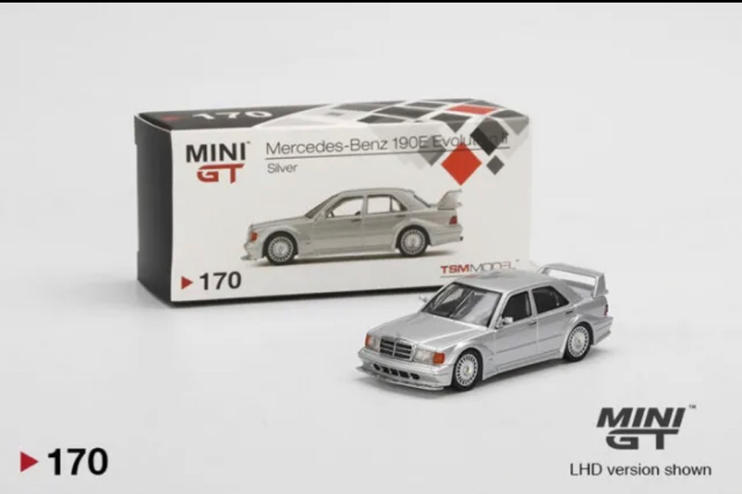 MINI GT 170 Mercedes 190E Evo 2 silver, Hobbies & Toys, Toys & Games on ...