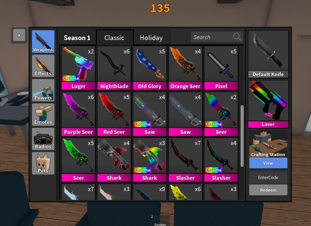 MM2 Chroma - Godly Knives Guns Roblox all on picture are instock, Video ...