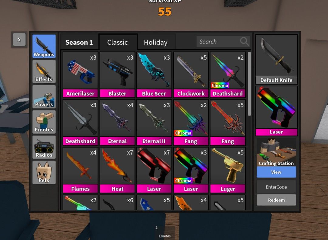 MM2 Chroma - Godly Knives Guns Roblox all on picture are instock, Video ...