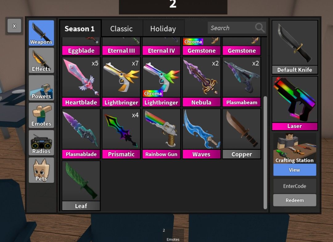 MM2 Chroma - Godly Knives Guns Roblox all on picture are instock, Video ...