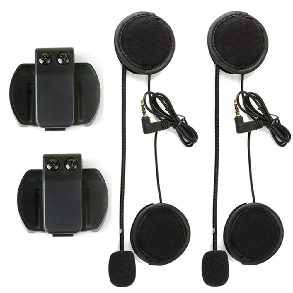 Motorcycle Helmet Intercom Microphone Speaker Headset 3.5mm with Helmet ...