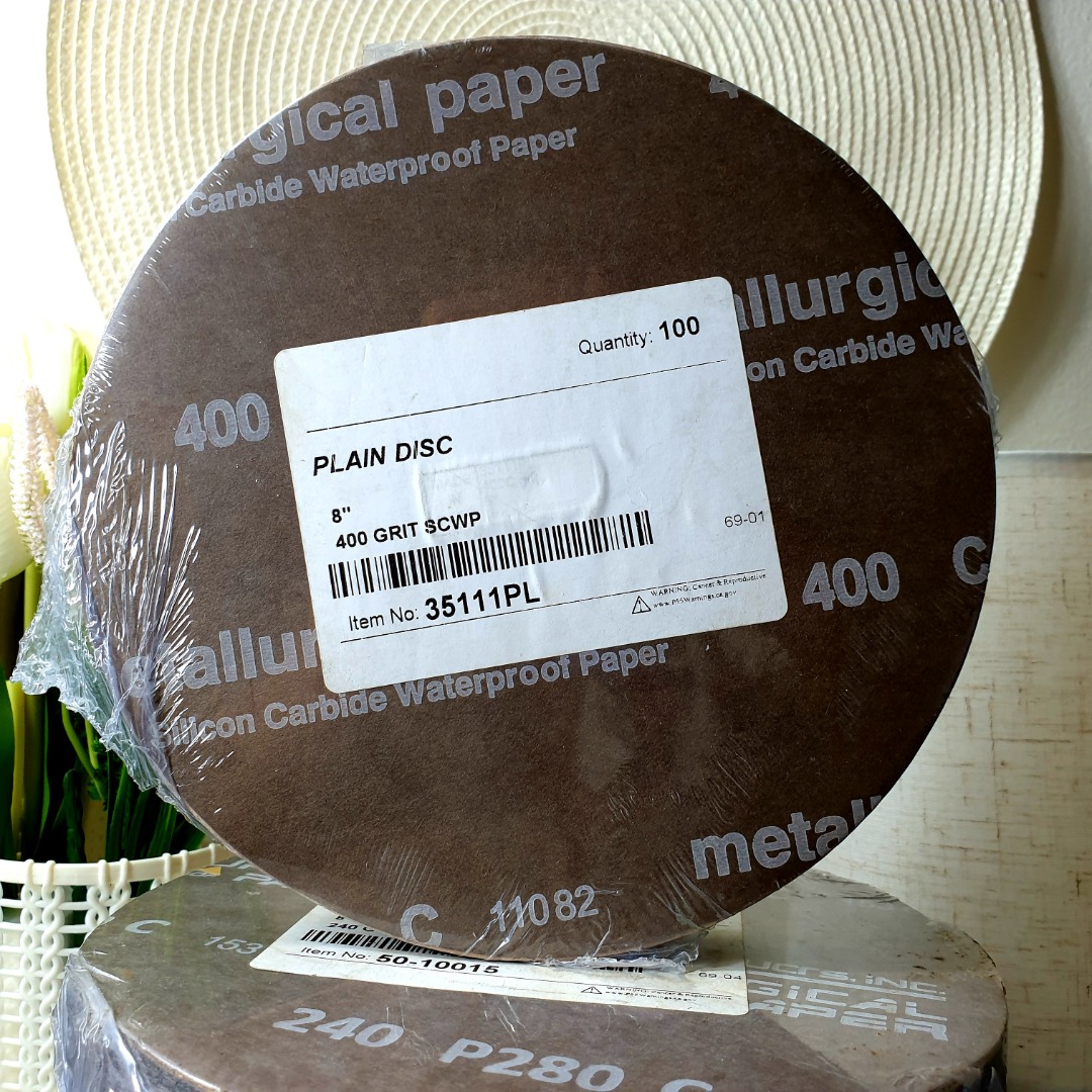 New 8" Waterproof Sandpaper 100Pcs/Pack 400 Grit SCWP Plain Disc ...
