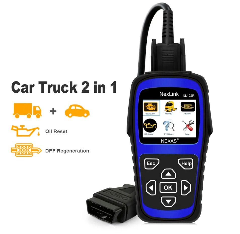 Nexas Nexlink NL102P 24v Heavy Duty Truck Scanner OBD2 Full system ...