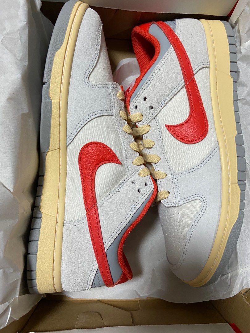 Nike Dunk Low Athletic Department Picante Red, Men's Fashion, Footwear ...