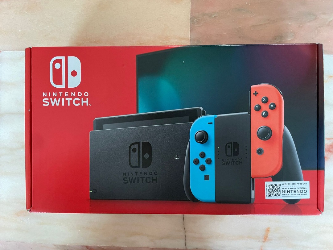 Nintendo Switch Gen 2 w Neon Red & Blue Joy Console, Video Gaming ...