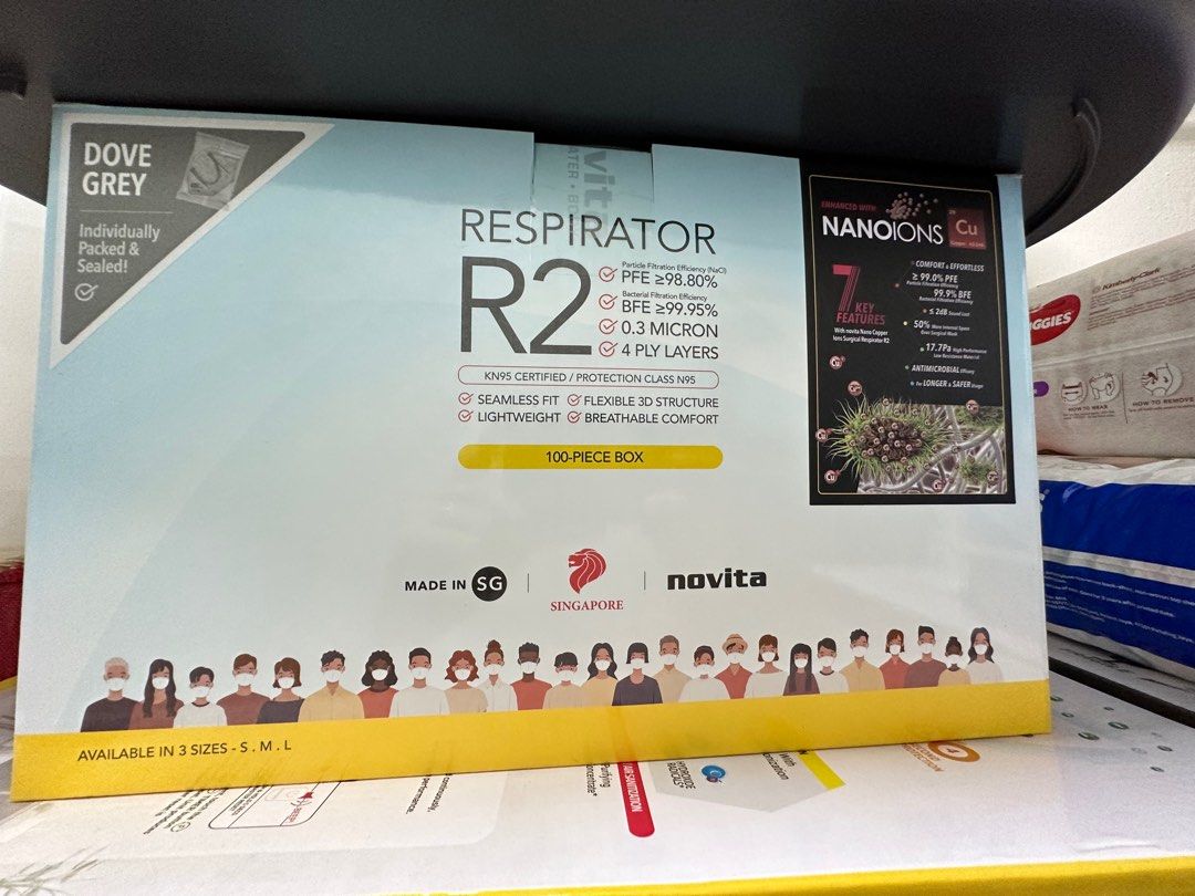 Novita R2 Respirator Masks, Health & Nutrition, Face Masks & Face ...