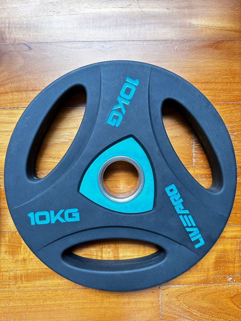 Olympic tri-grip urethane weight plates, Sports Equipment, Exercise ...